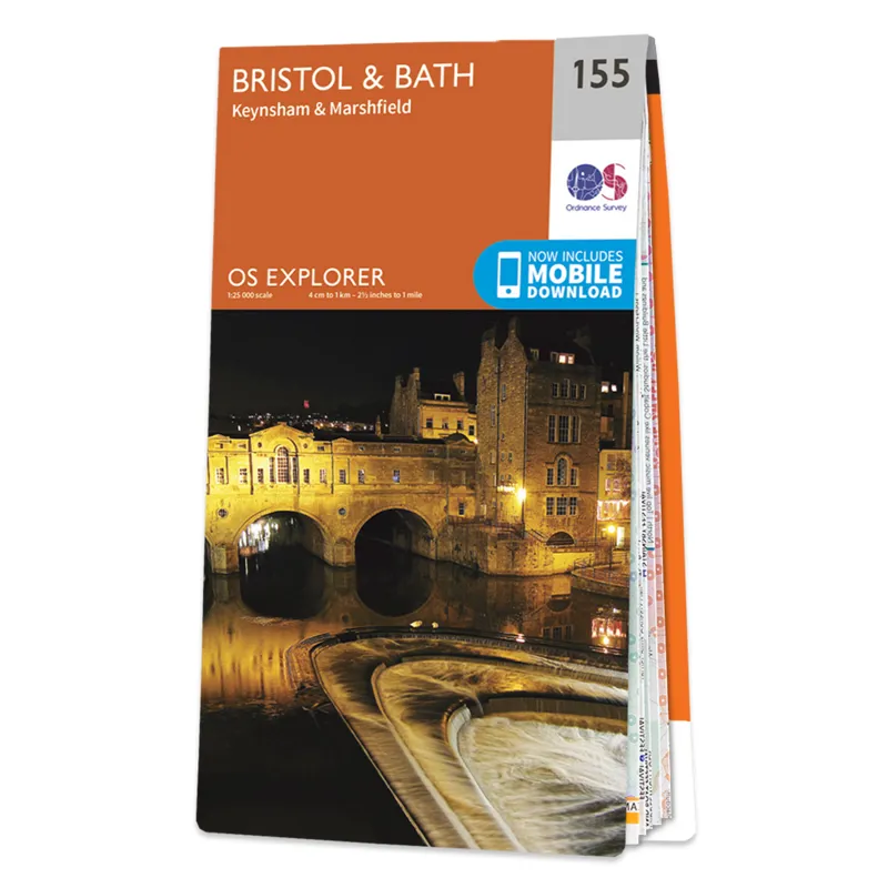 OS Expl Map 155 Bristol Bath Keynsham and Marshfield