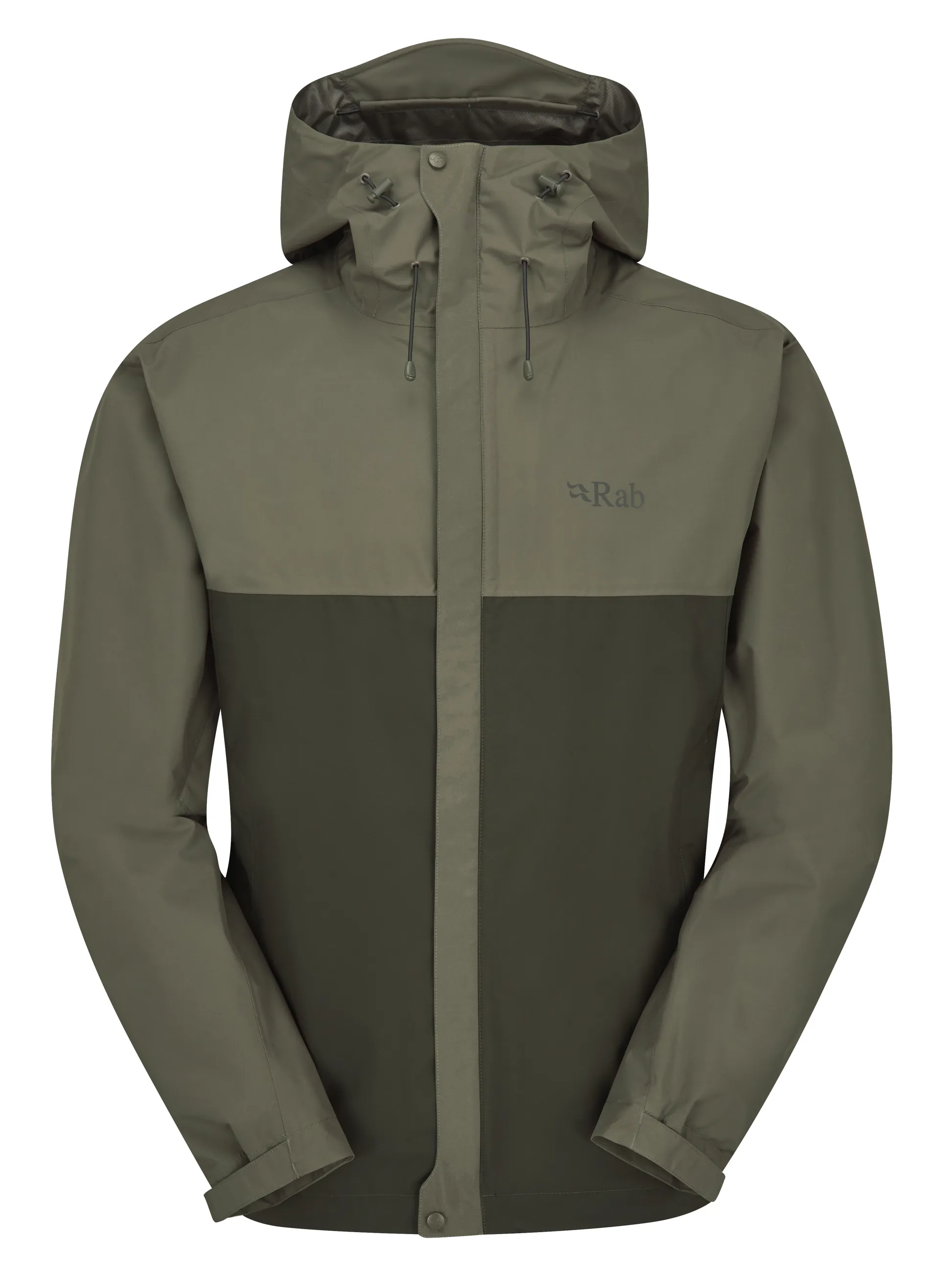 Rab Mens Downpour Eco Jacket Light Khaki/Army