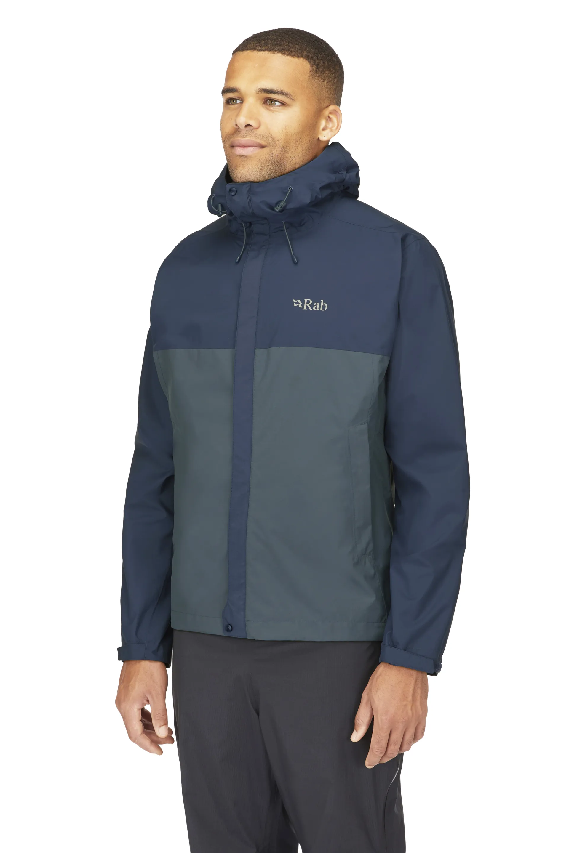 Rab Mens Downpour Eco Jacket Tempest Blue/ Orion Blue