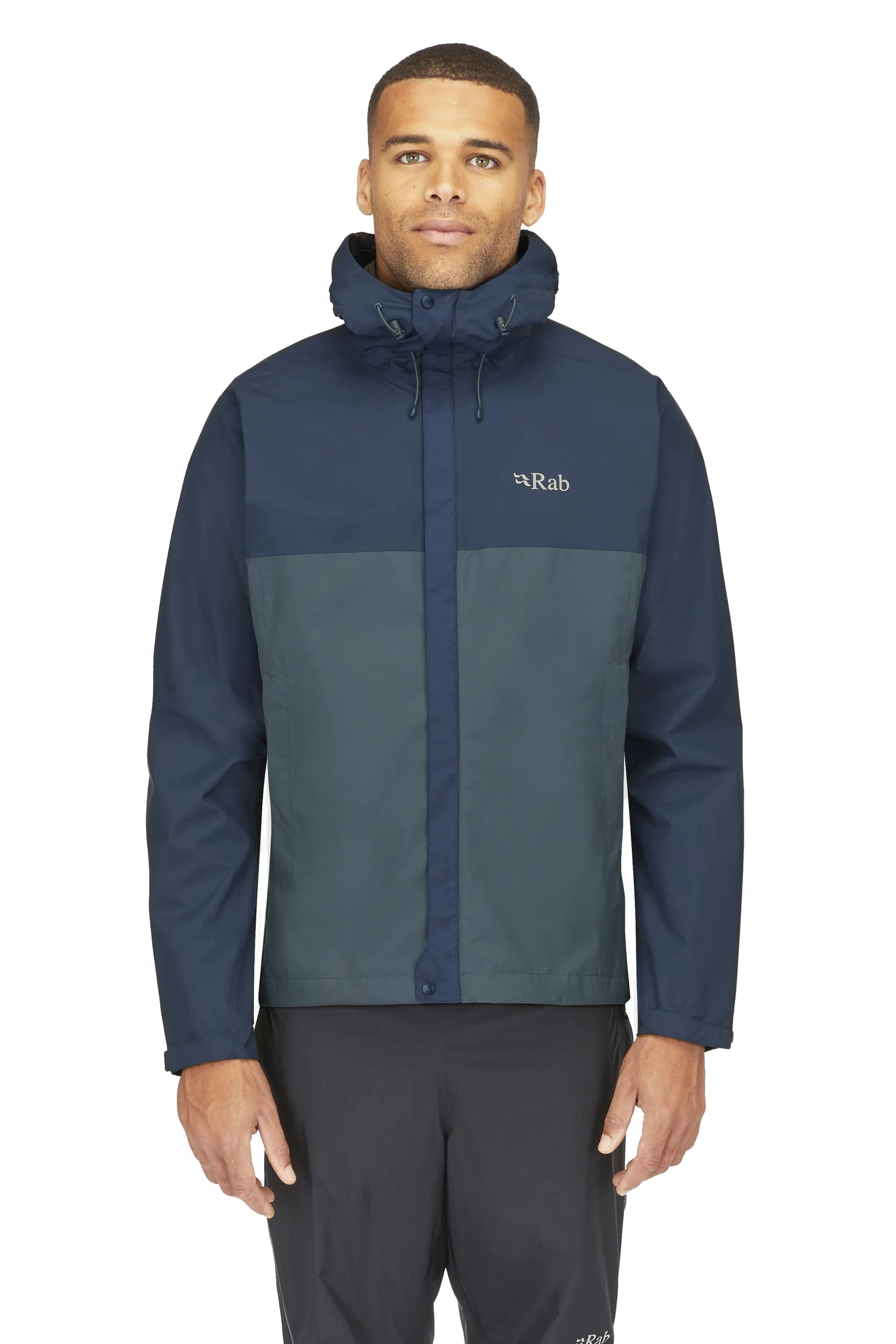 Rab Mens Downpour Eco Jacket Tempest Blue/ Orion Blue
