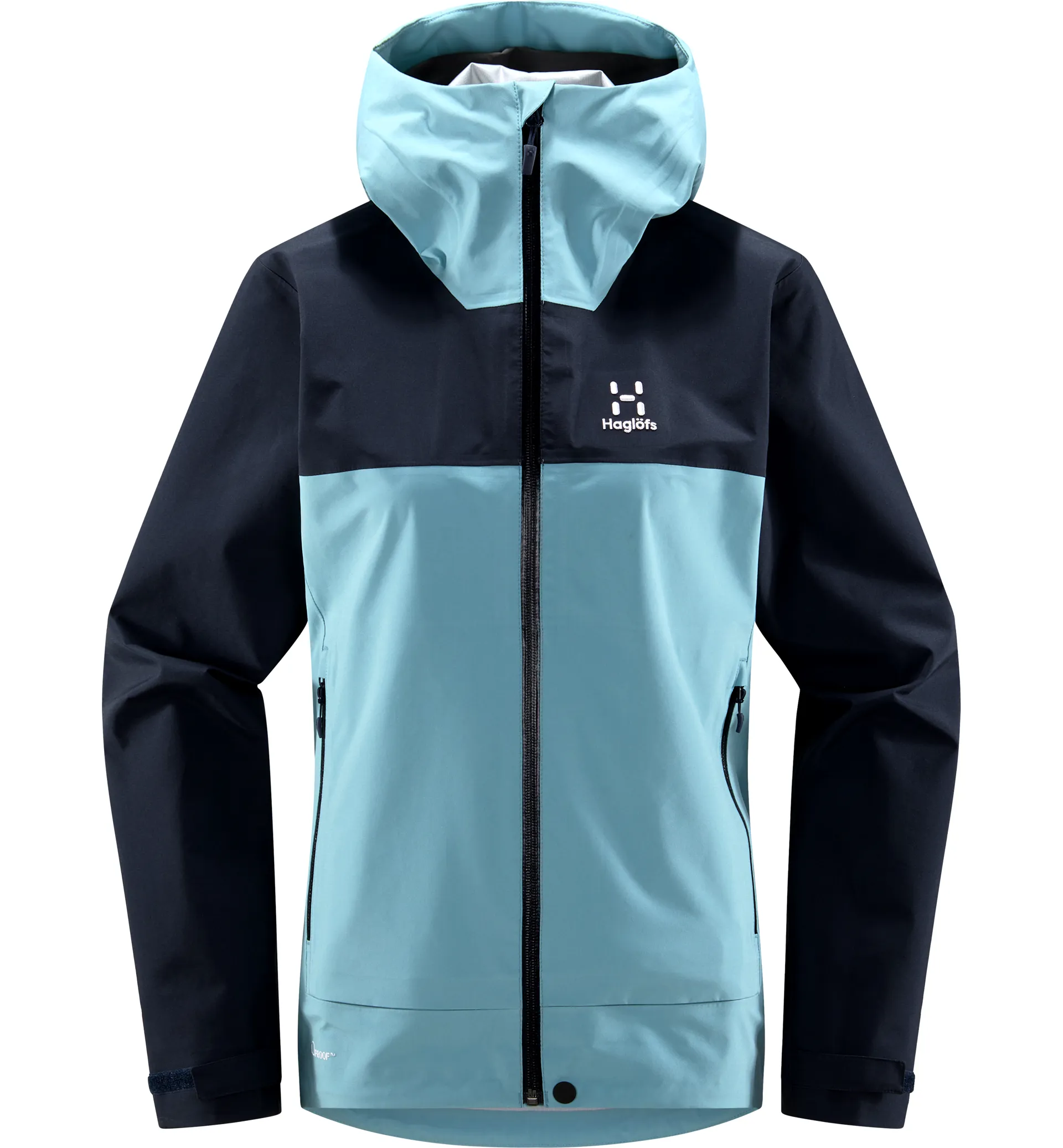 Haglofs Womens Front Proof Waterproof Jacket Frost/Tarn Blue