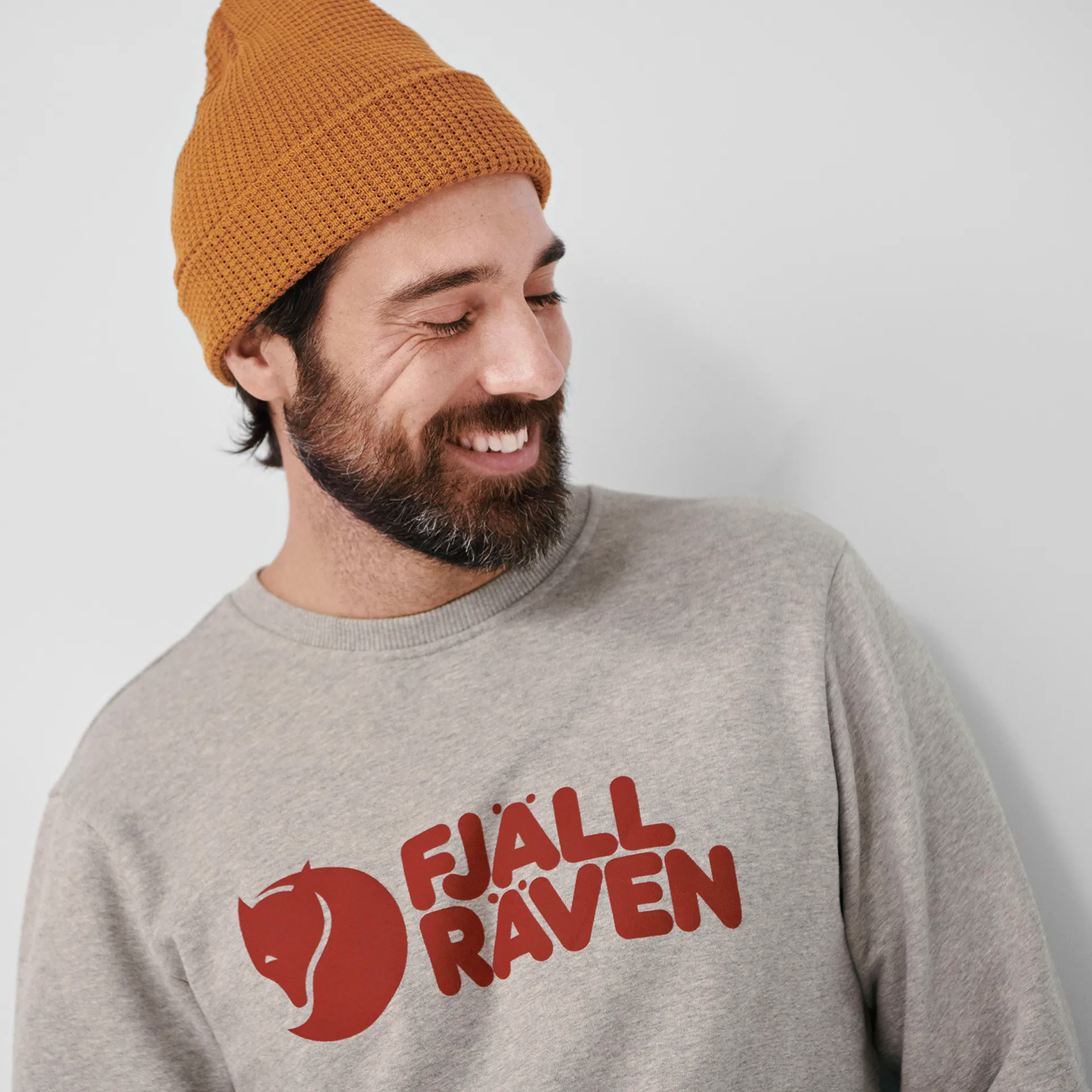 Fjallraven Mens Fjallraven Logo Sweater Deep Sea