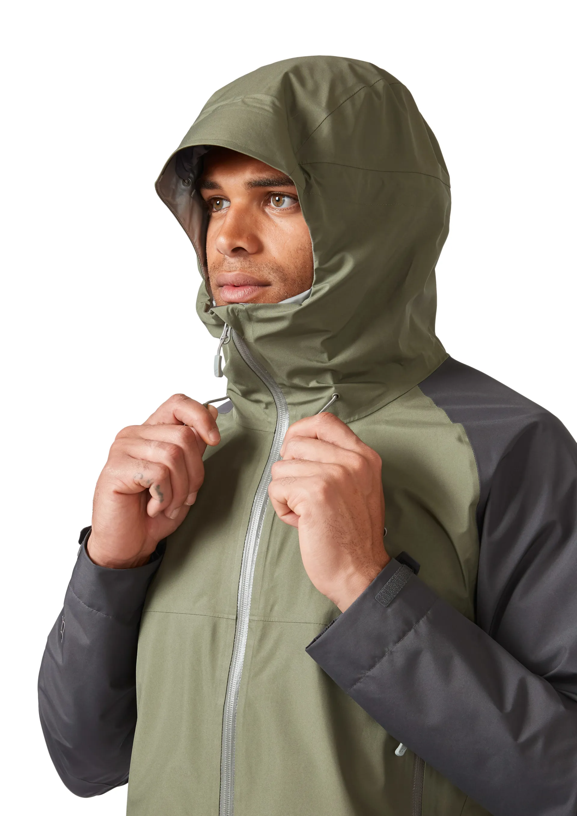 Rab Mens Namche Paclite Jacket Graphene/Light Khaki