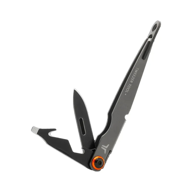 True Utility Tweezer Tool Pro with Bottle Opener Cutter Black
