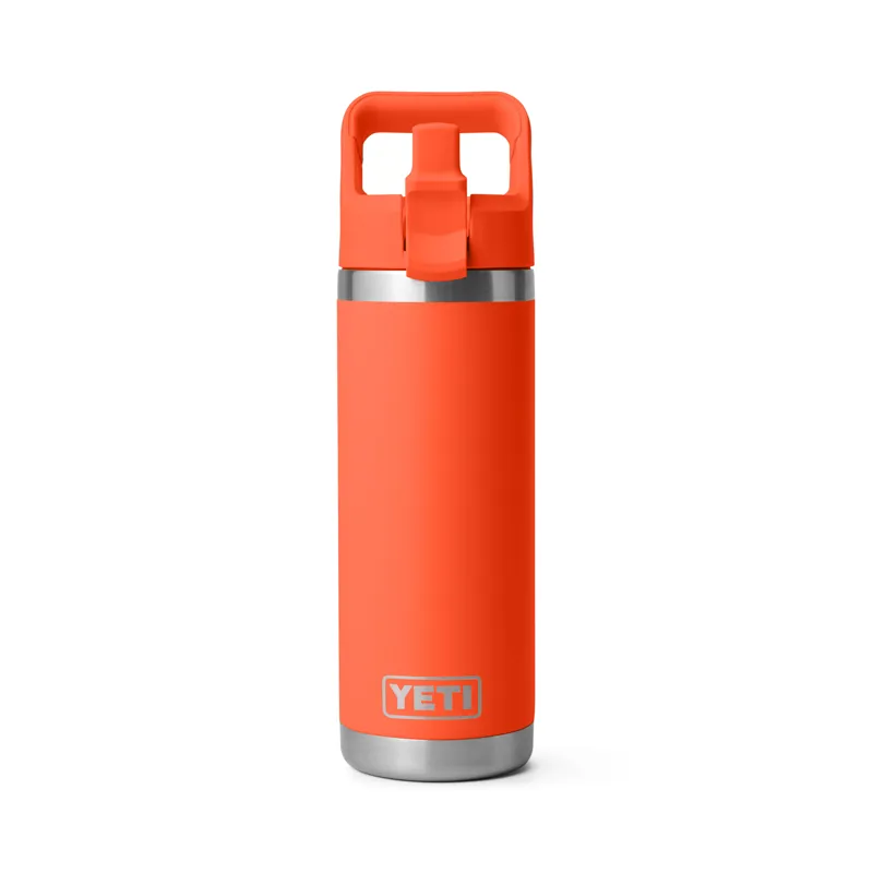 YETI Rambler 18oz Colour Straw Bottle Papaya