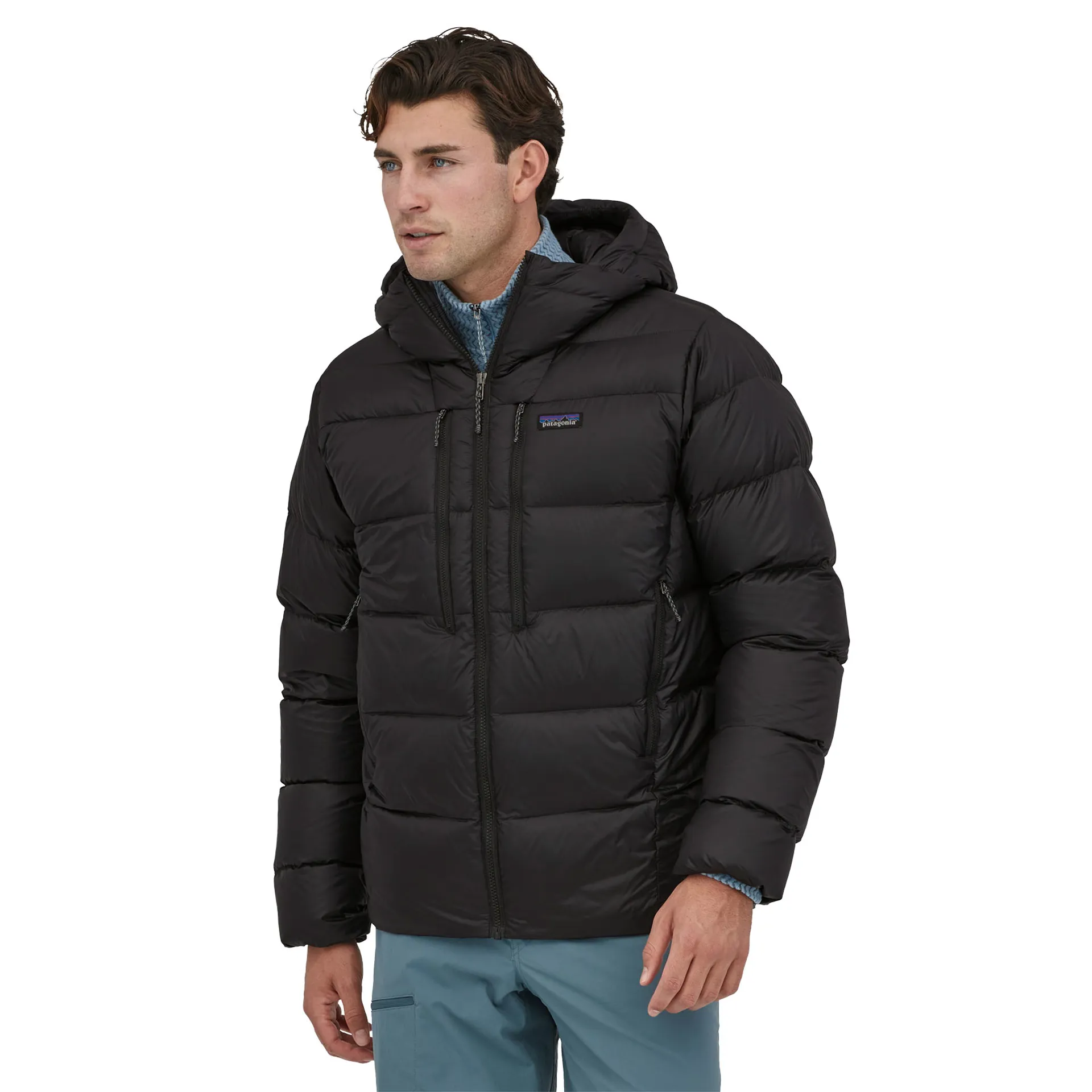 Patagonia Men's Fitz Roy Down Hoodie Endless Blue