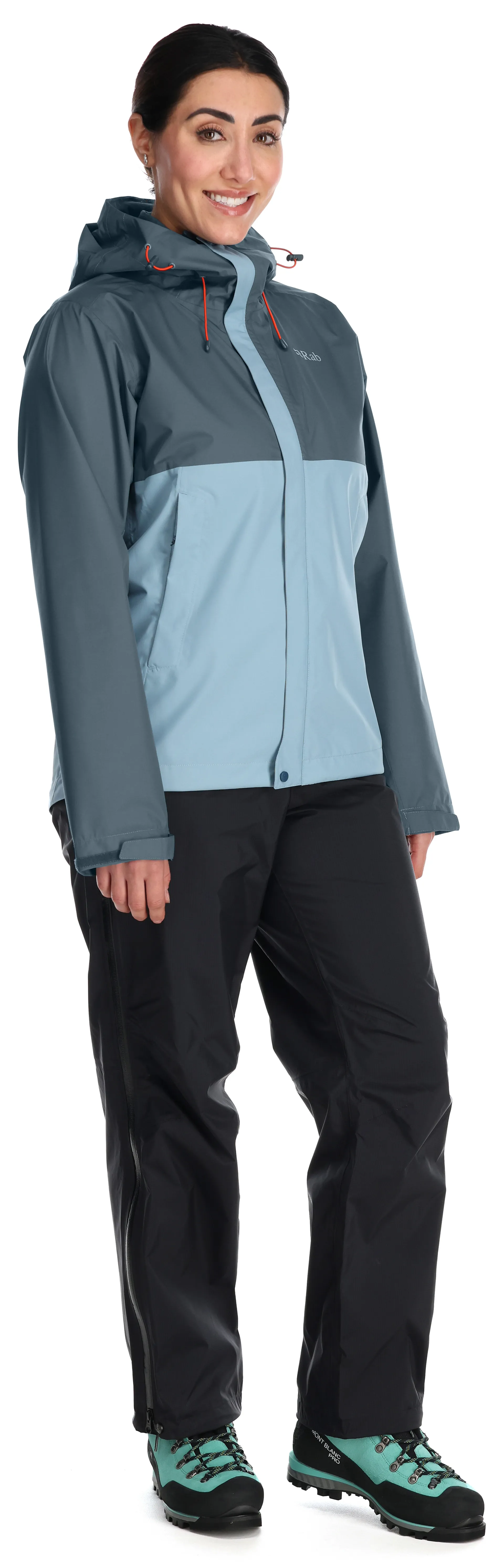 Rab Womens Downpour Eco Jacket Orion Blue/ Citadel