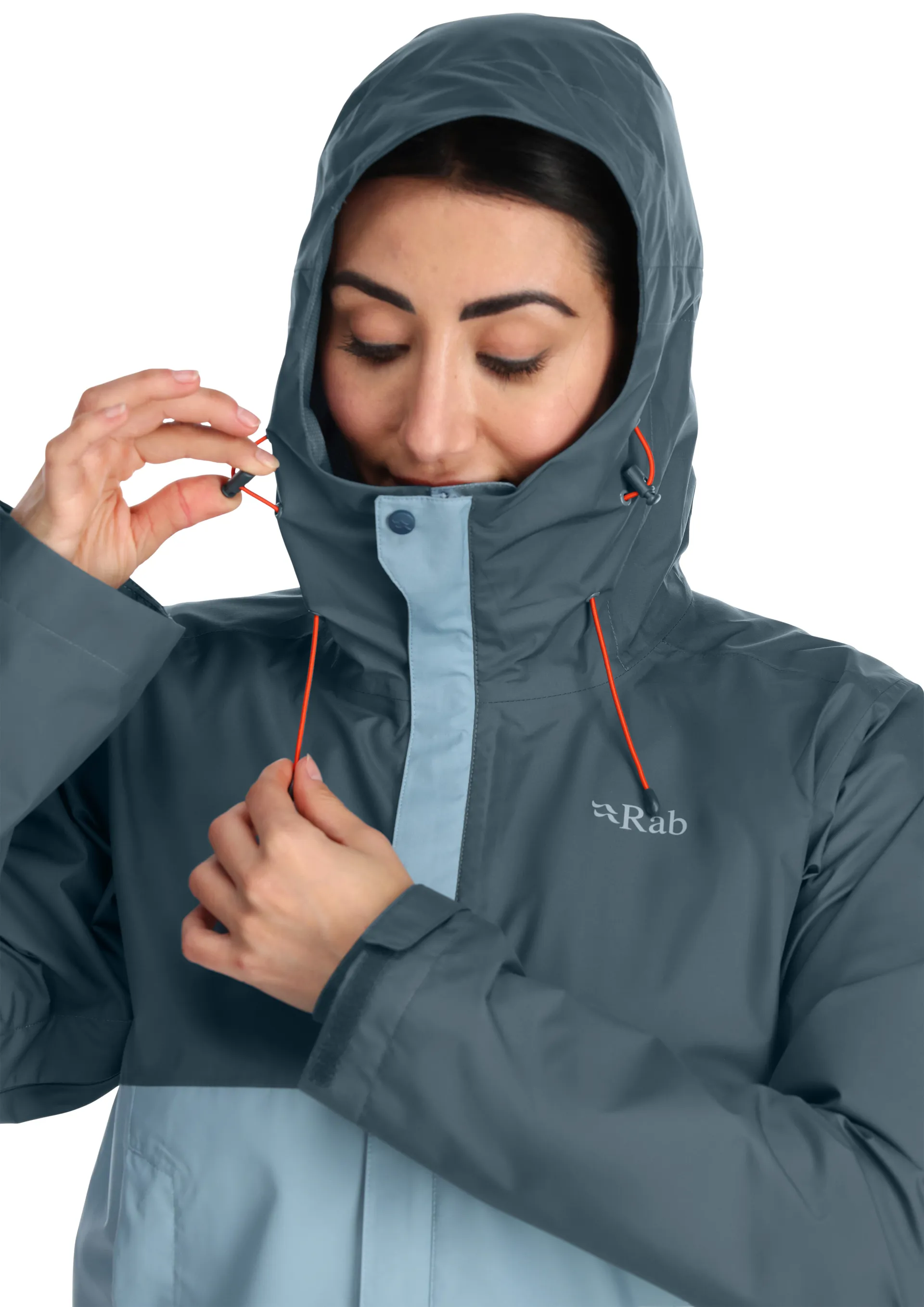 Rab Womens Downpour Eco Jacket Orion Blue/ Citadel