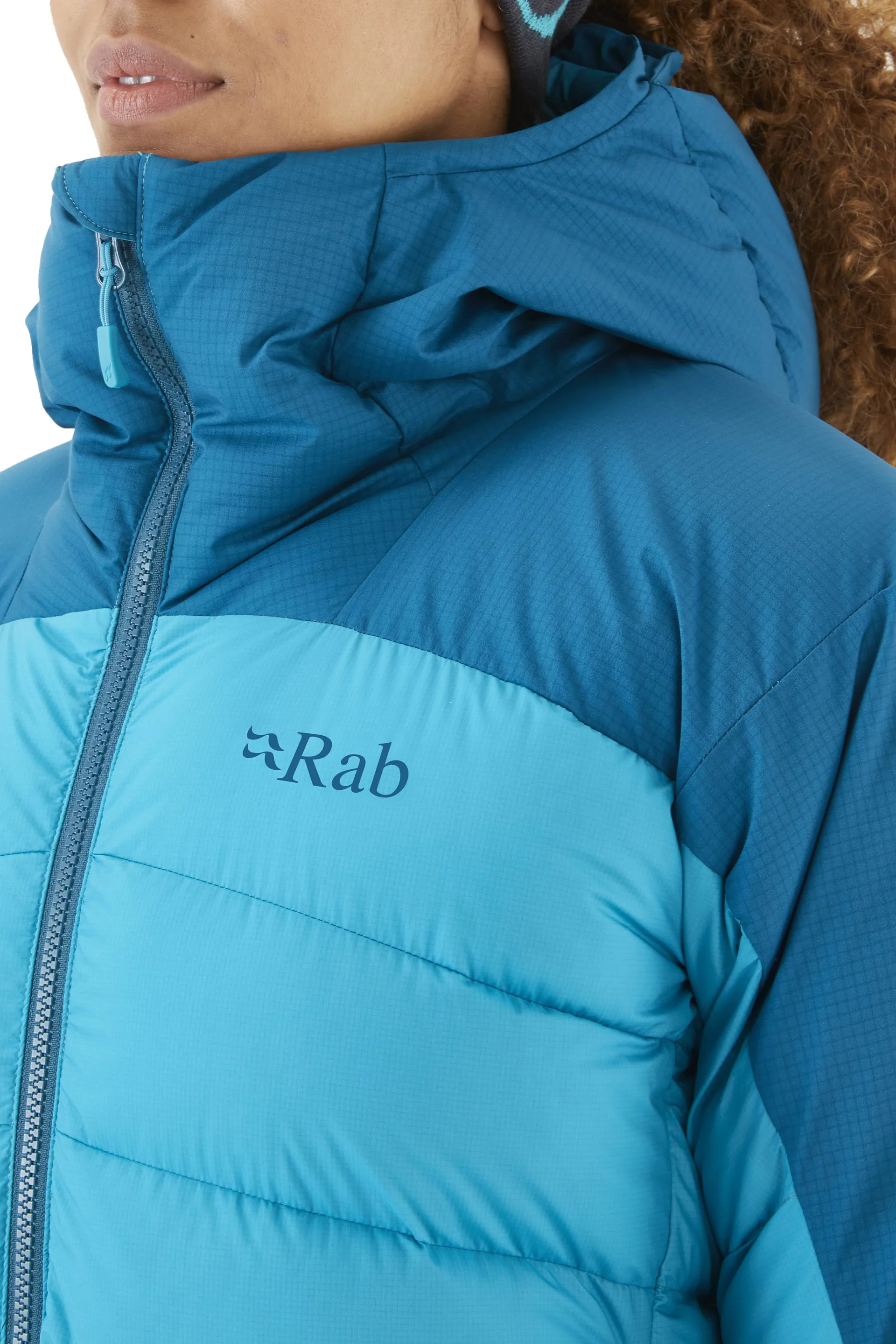 Rab Womens Infinity Alpine Jacket Ultramarine/Aquamarine