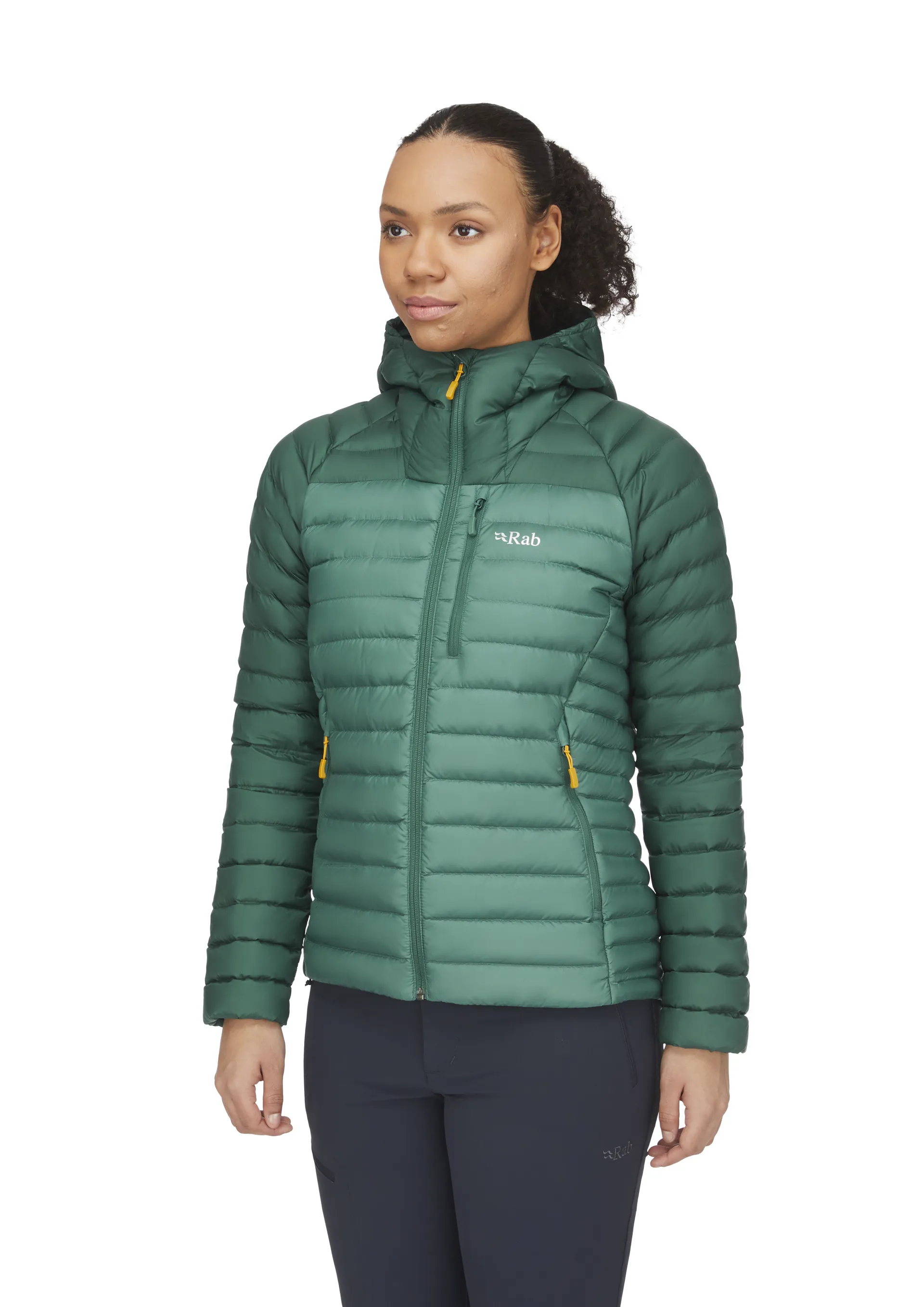 Rab Womens Microlight Alpine Jacket Slate / Eucalyptus