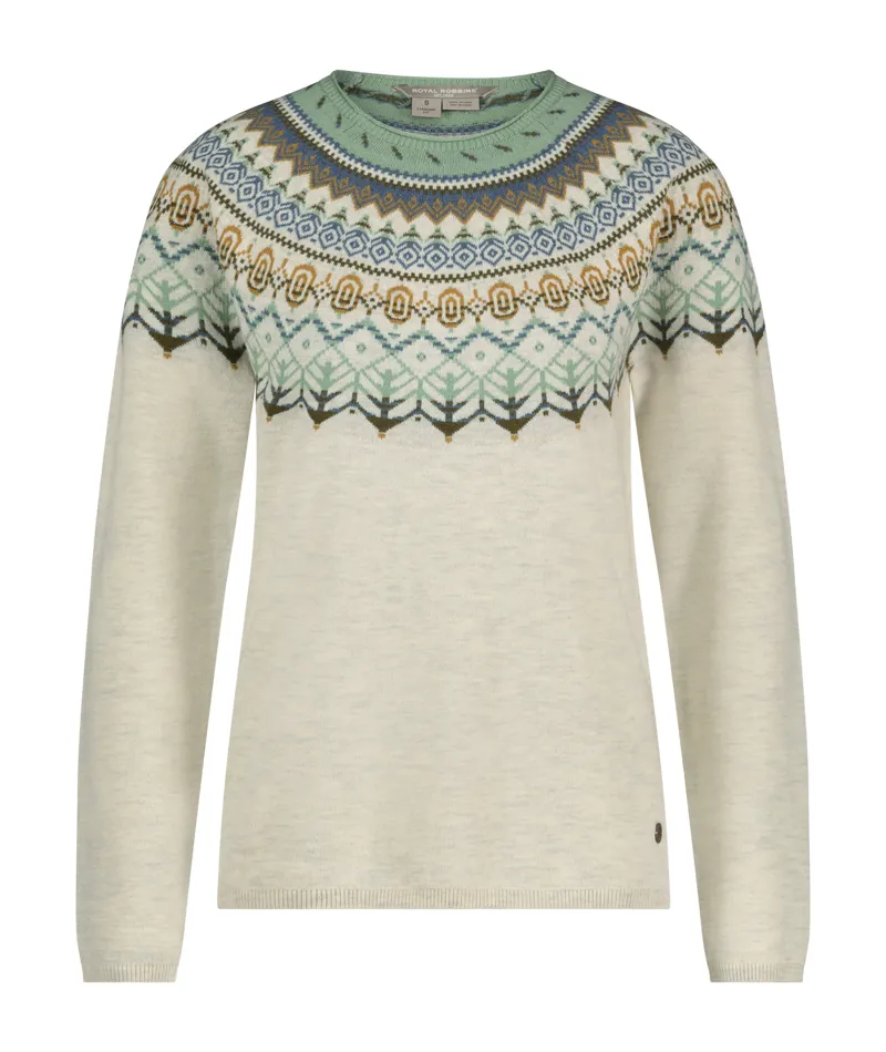 Royal Robbins Women's Westlands Fairisle Crew Sand Dollar
