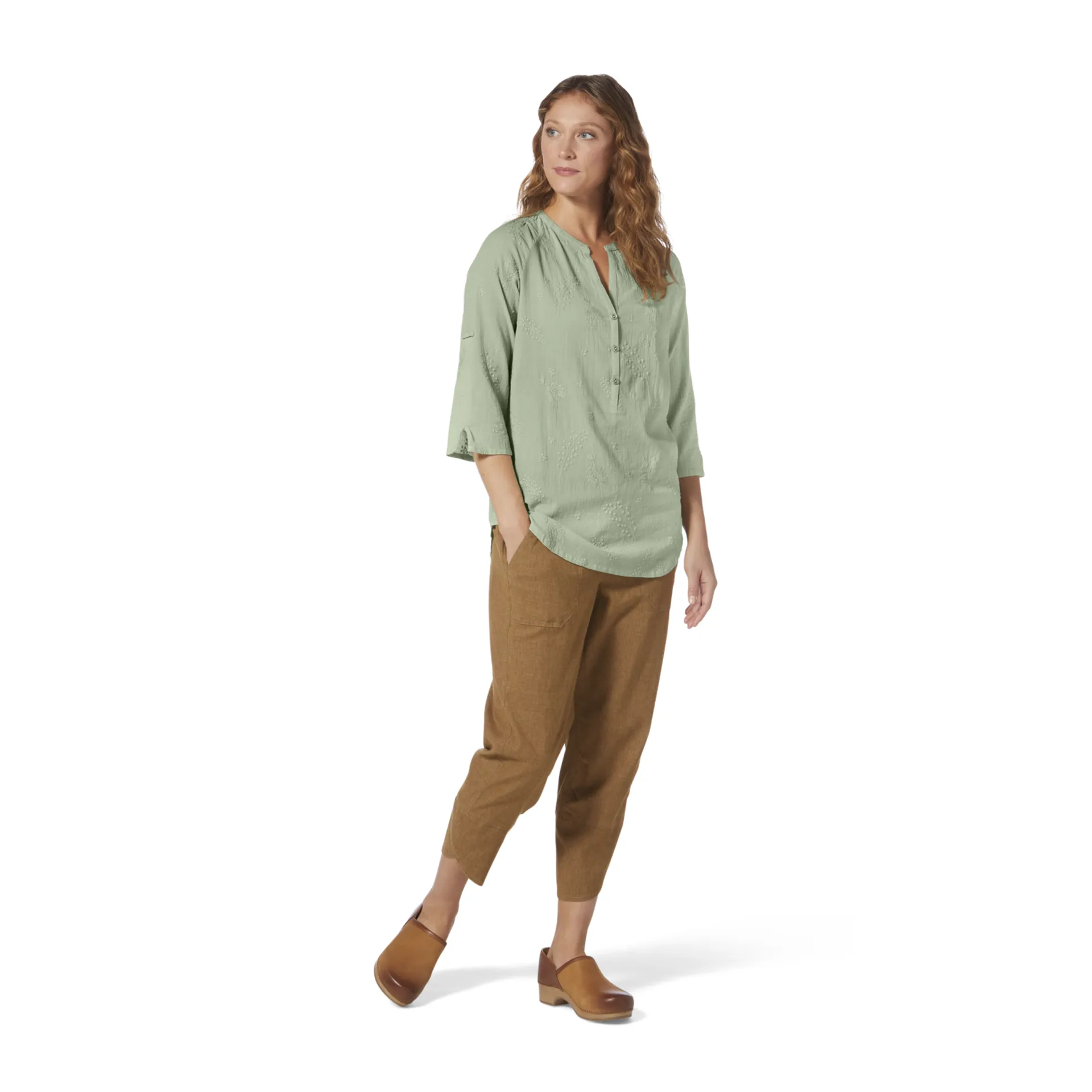 Royal Robbins Women's Oasis Tunic II 3/4 Sleeve Laurel Green