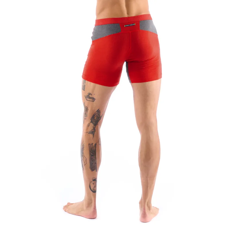 Artilect Mens Boulder 125 Boxer Brief Super Red/Ash