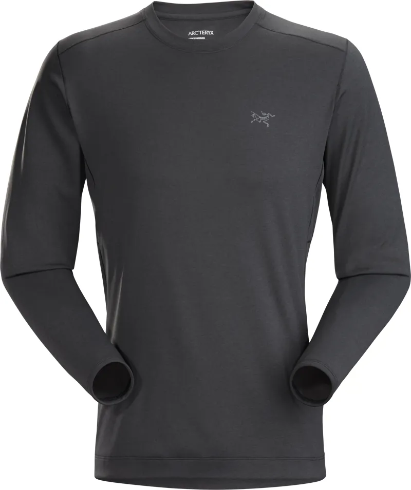 Arcteryx Mens Motus AR Crew LS Black Heather