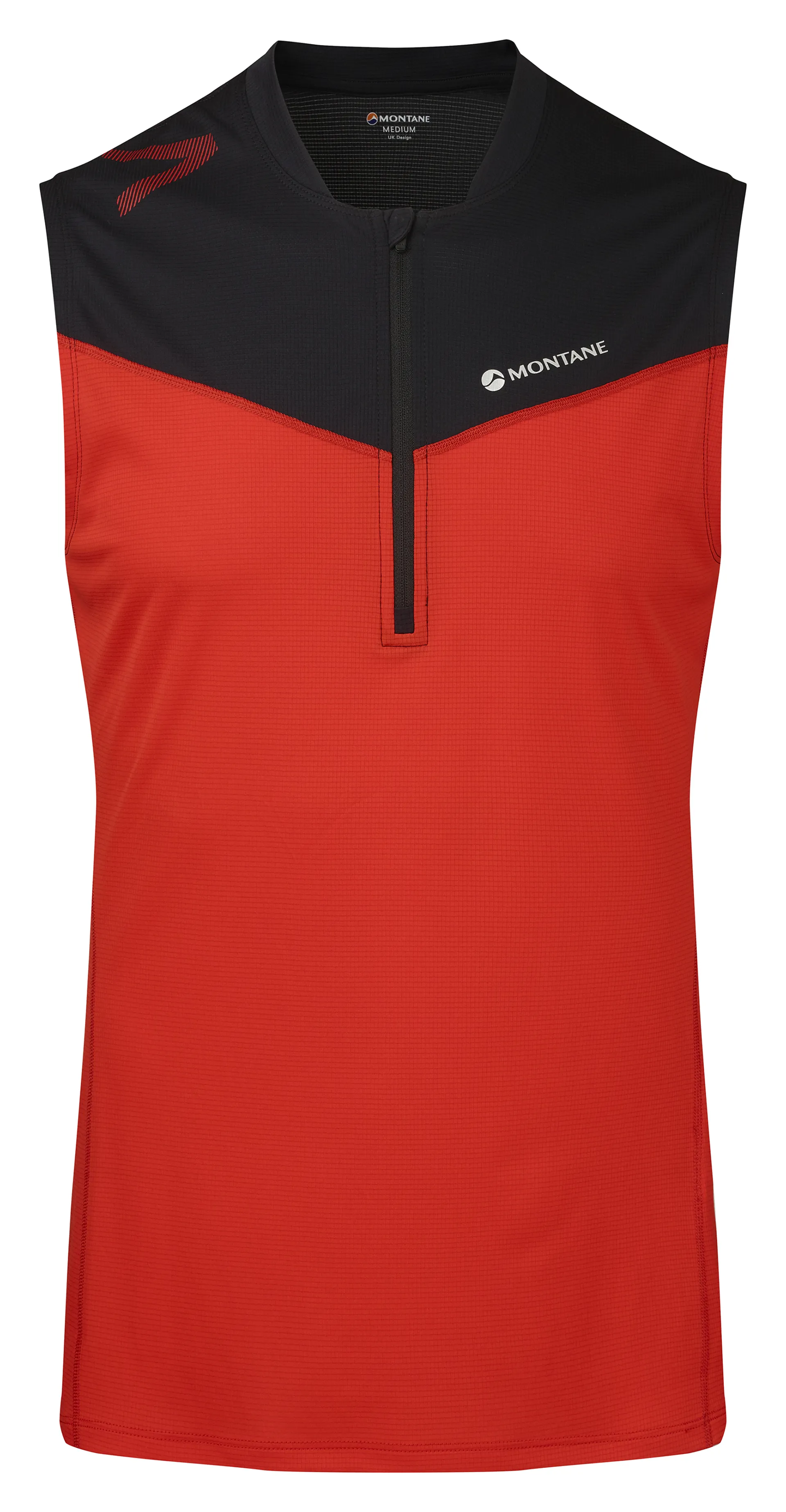 Montane Mens Dragon Zip Tank Flag Red