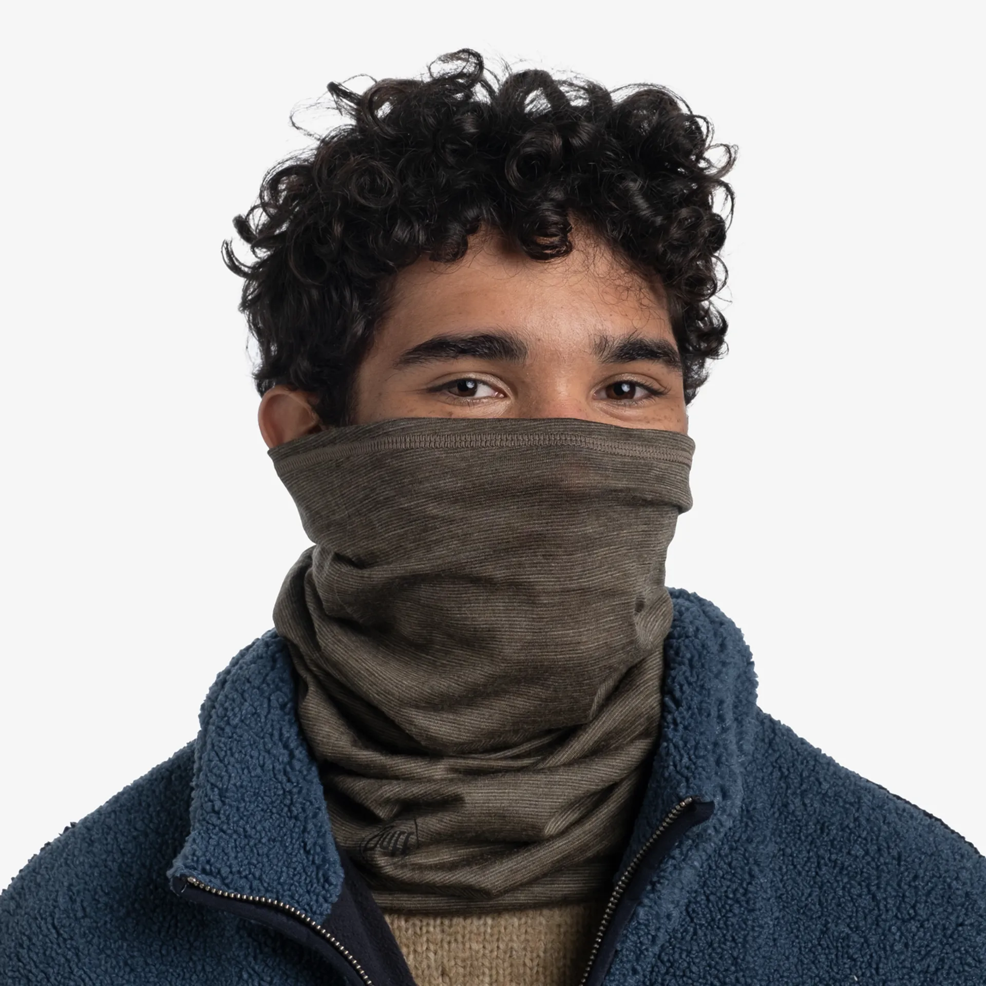 Buff Merino Lightweight Neckwear Moss Multi