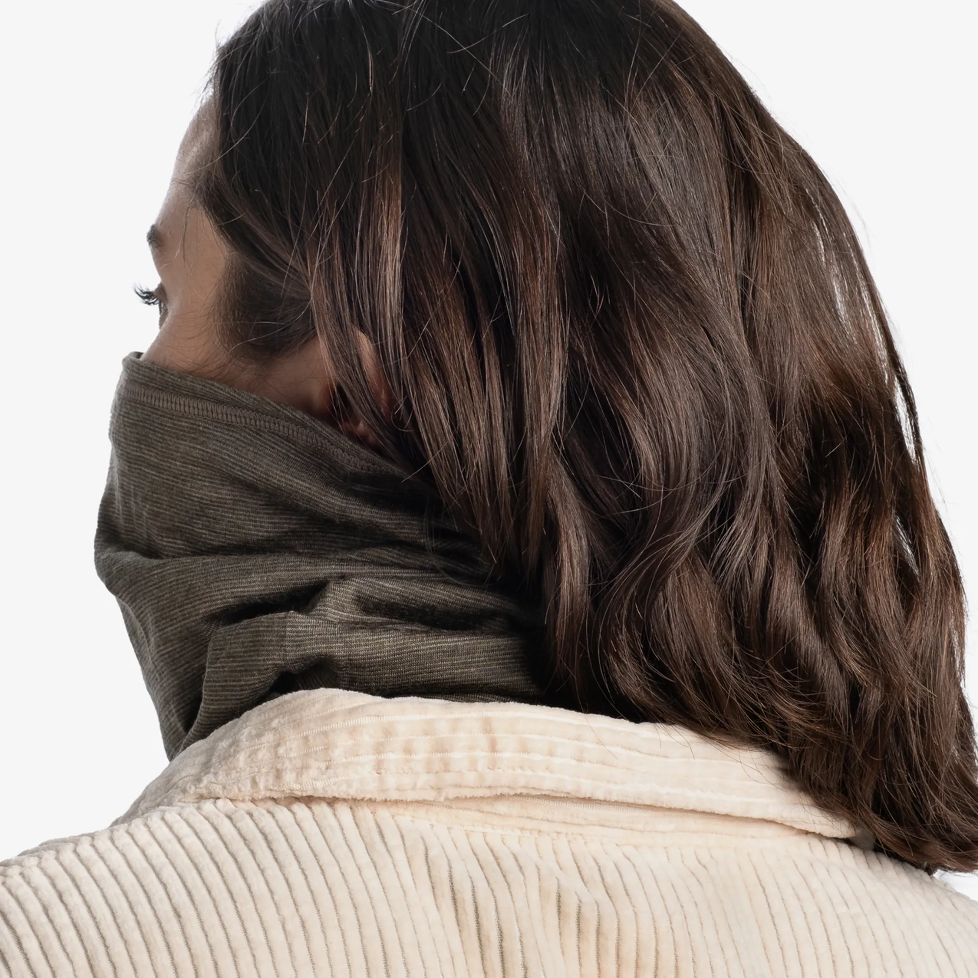 Buff Merino Lightweight Neckwear Moss Multi