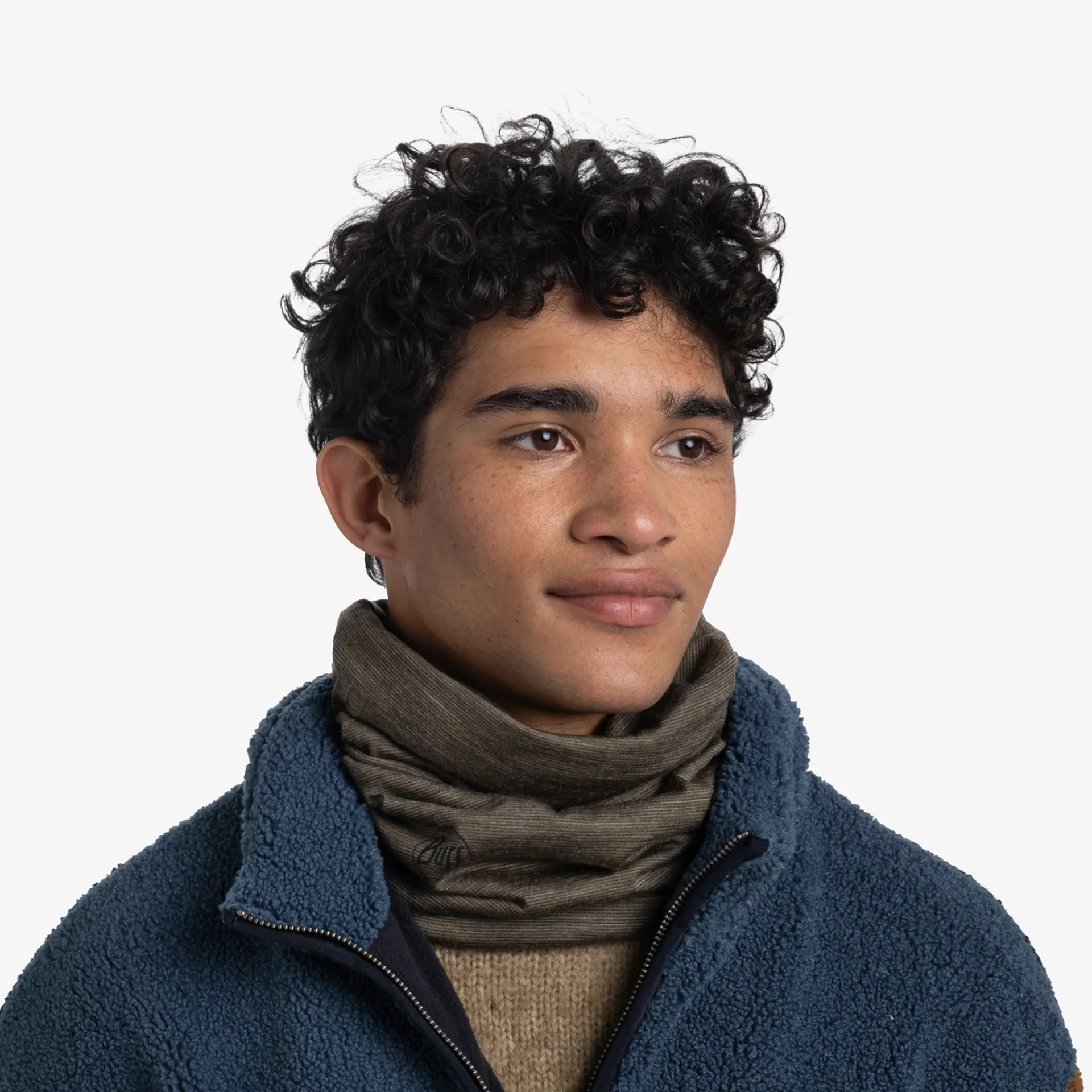 Buff Merino Lightweight Neckwear Moss Multi