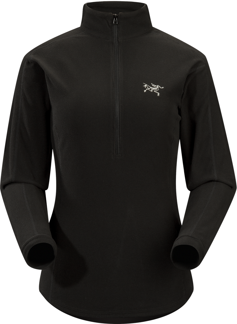 Arcteryx | Womens | Delta | LT | Zip | Neck | Black