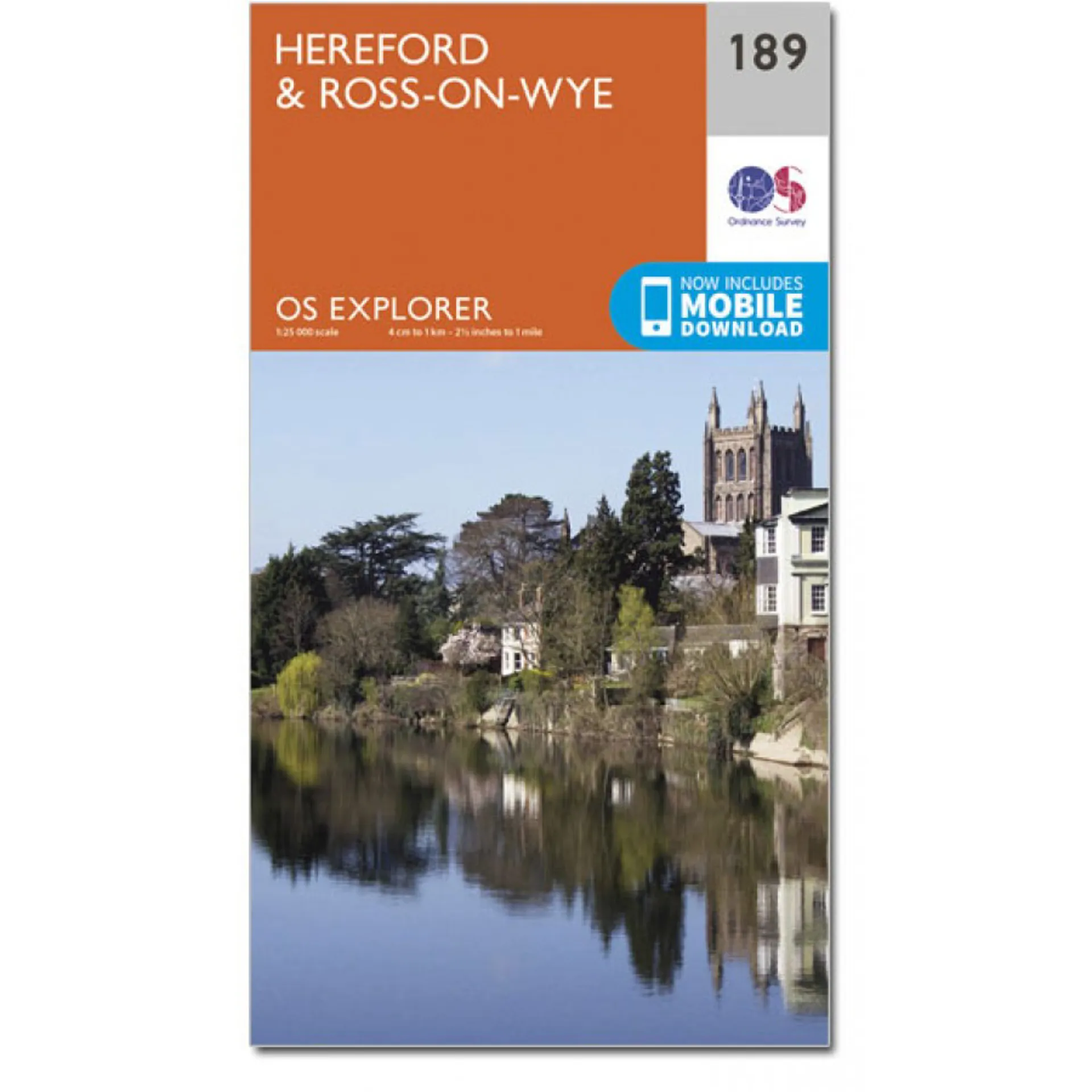 OS Explorer 189 Hereford and Ross-on-Wye Map