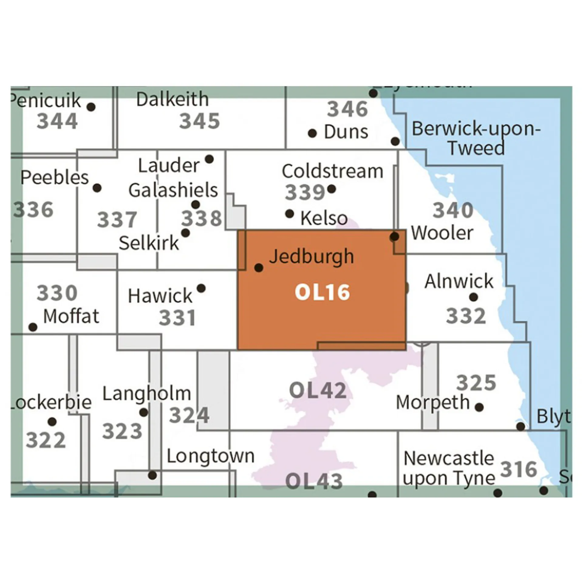OS | Explorer | Map | OL16 | The | Cheviot | Hills