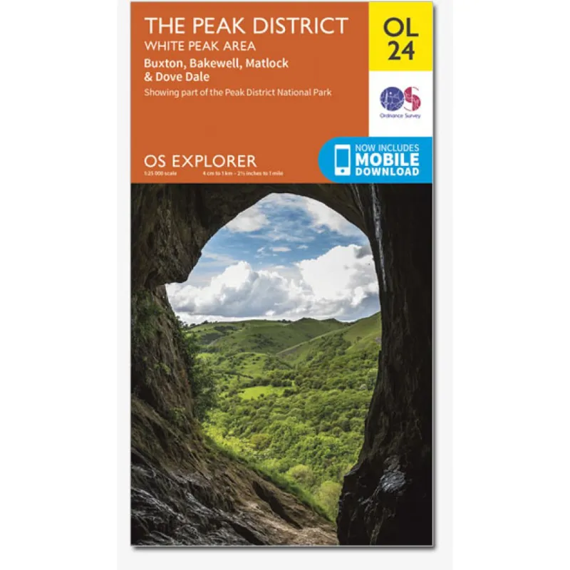 OS | Explorer | Map | OL24 | Peak | District | White | Peak