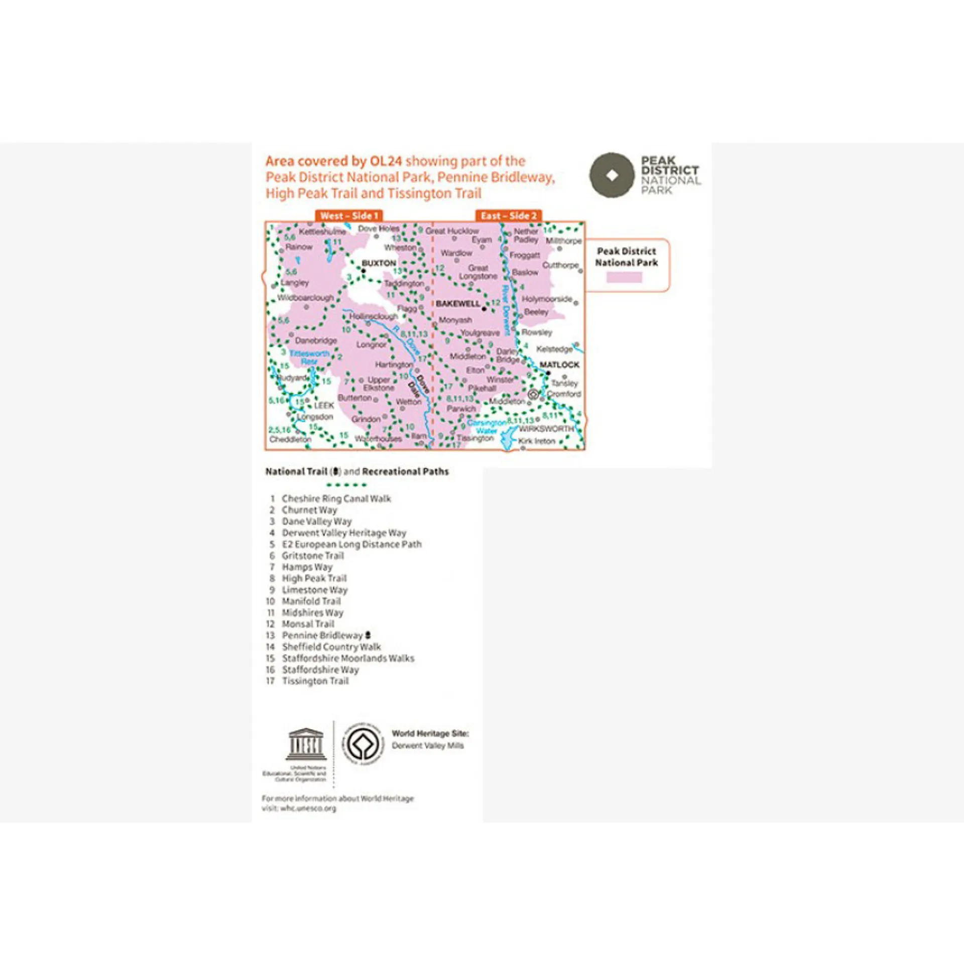 OS | Explorer | Map | OL24 | Peak | District | White | Peak