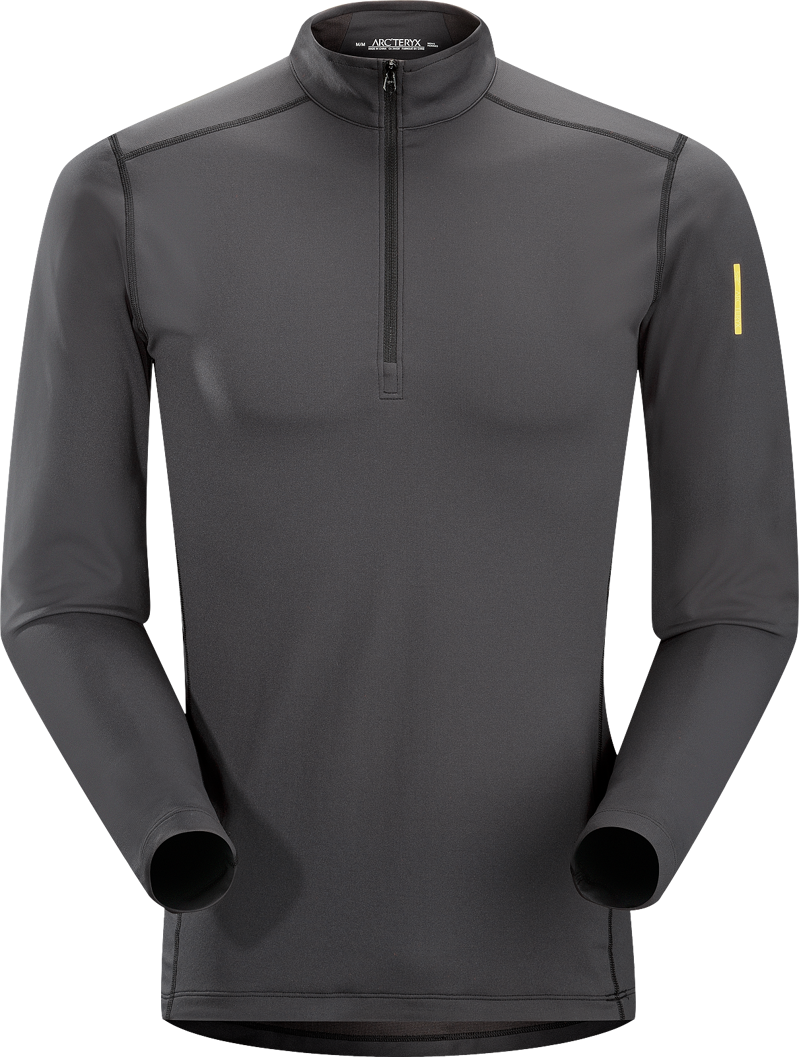 Arcteryx | Mens | Phase AR | Zip Neck LS | Carbon Copy