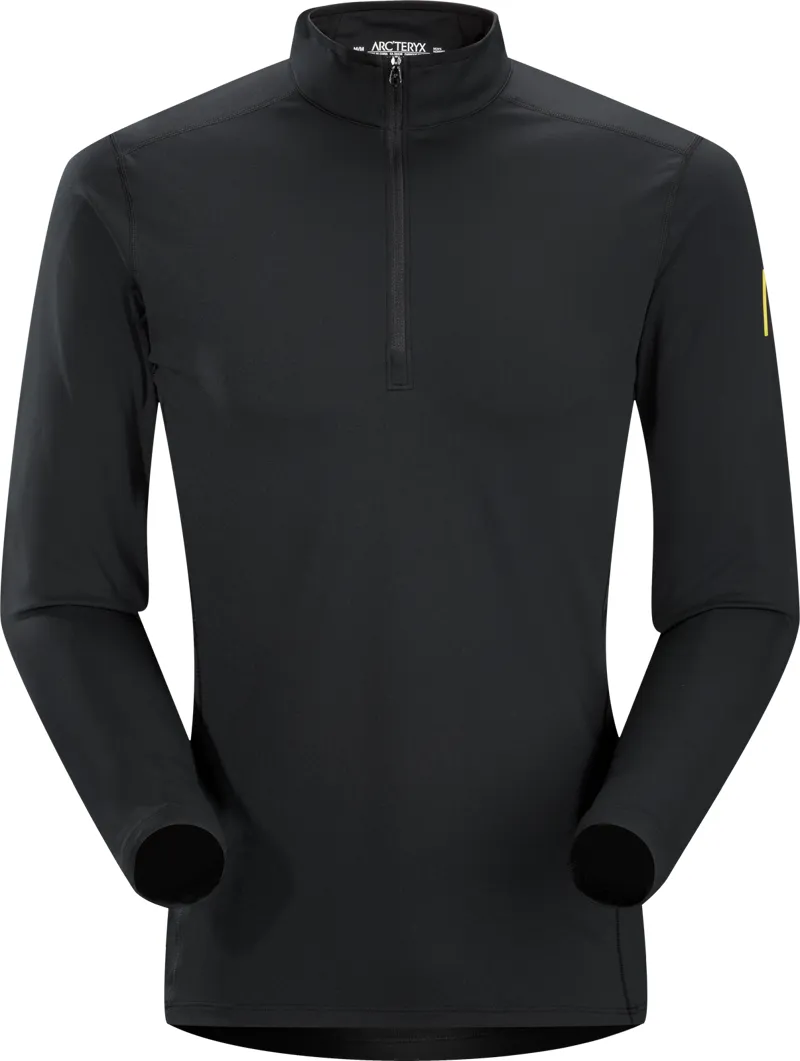 Arcteryx | Mens | Phase | AR | Zip Neck | LS | Black