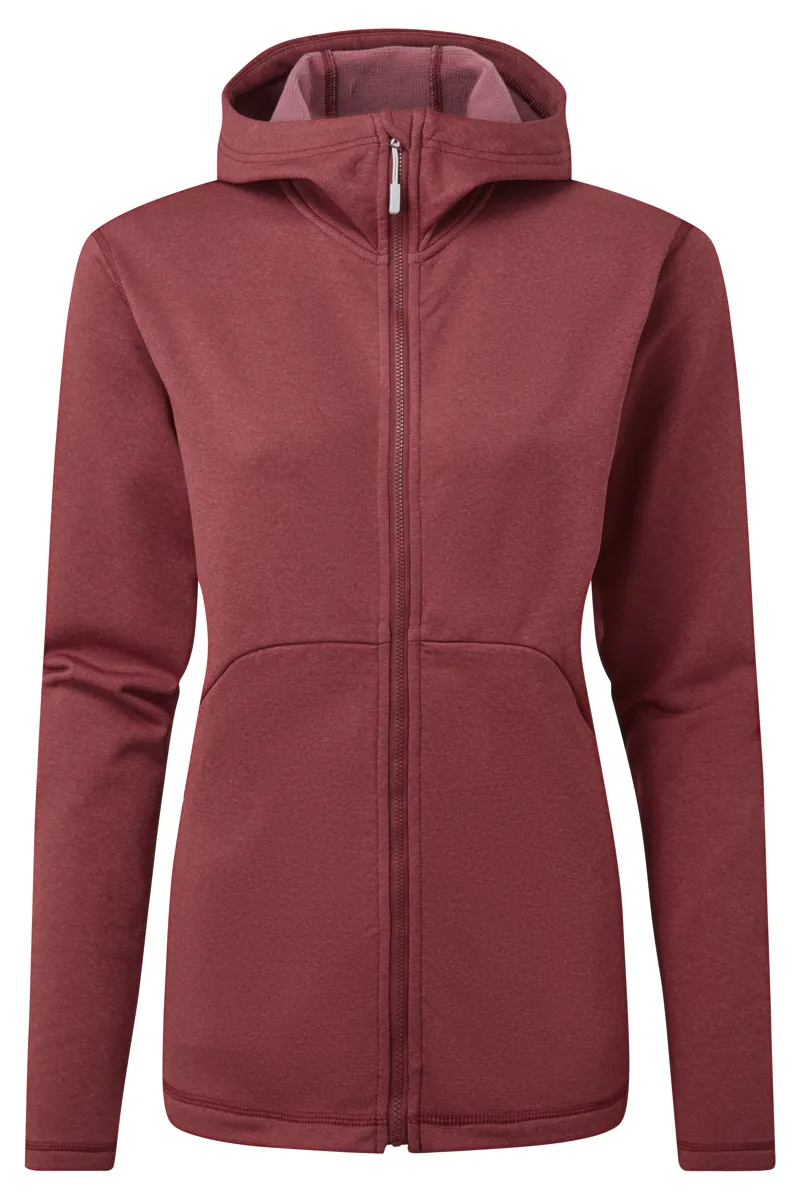 Rab | Womens | Geon | Hoody | Oxblood Red/Heather Marl