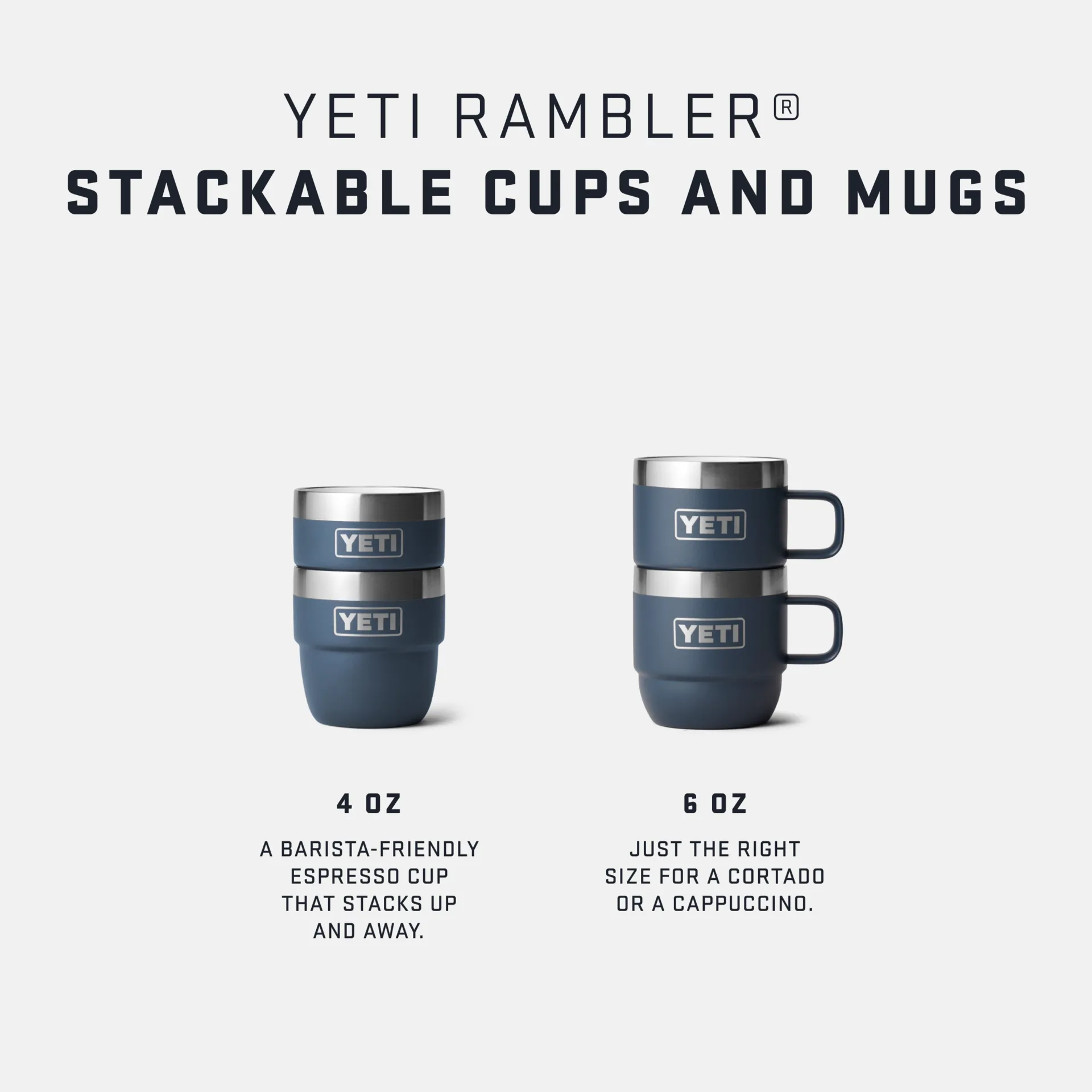 YETI 4oz Stackable Espresso Cup 2 Pack Agave Teal